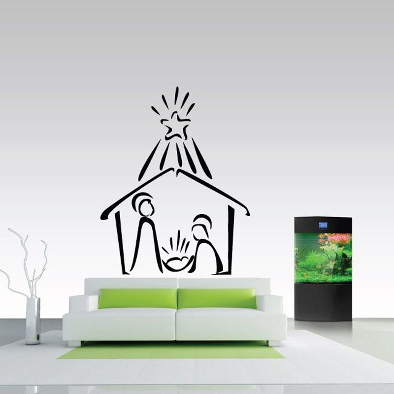 Nativity Scene with Star Decal – Vinyl Disorder