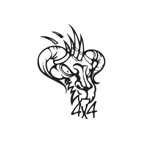 4 x 4 Demon Skull Decal – Vinyl Disorder