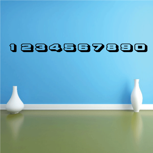 Blocky Race Numbers Decal – Vinyl Disorder
