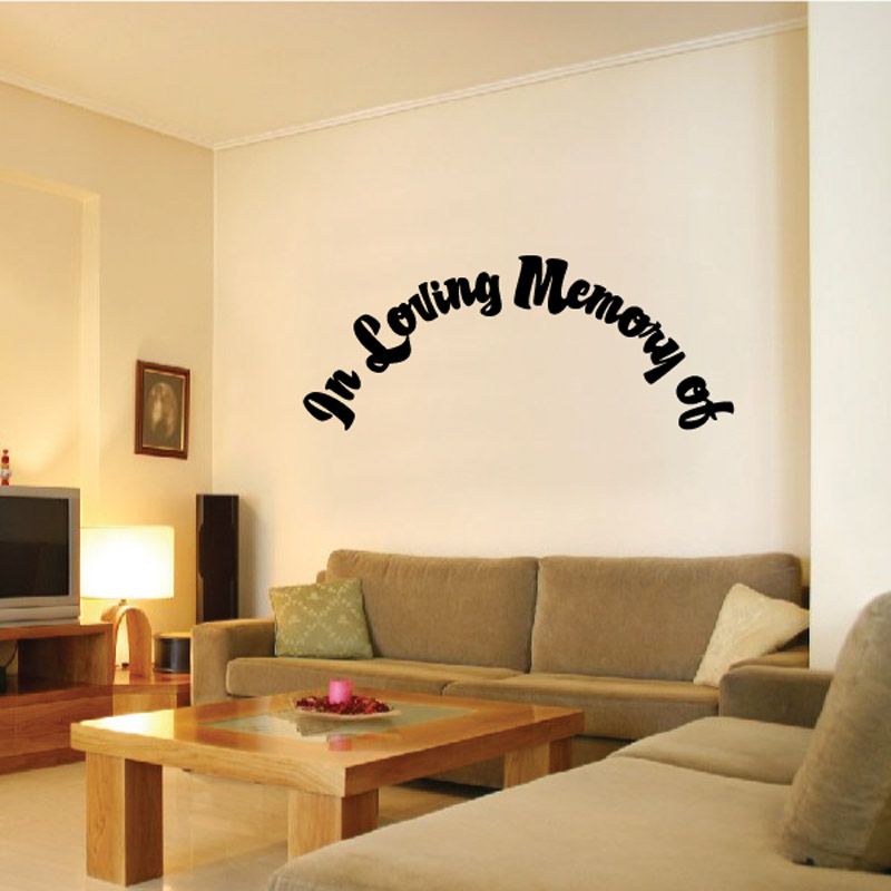 Custom In Memory Of Text Wall Decal - Vinyl Decal - Car Decal - DC022 ...