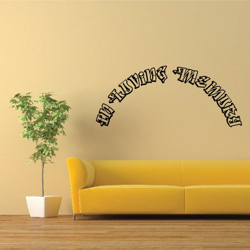 Custom In Memory Of Text Wall Decal - Vinyl Decal - Car Decal - DC028 ...