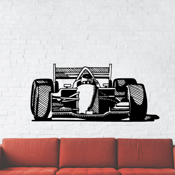 Detailed Open Wheel Race Car Decal – Vinyl Disorder