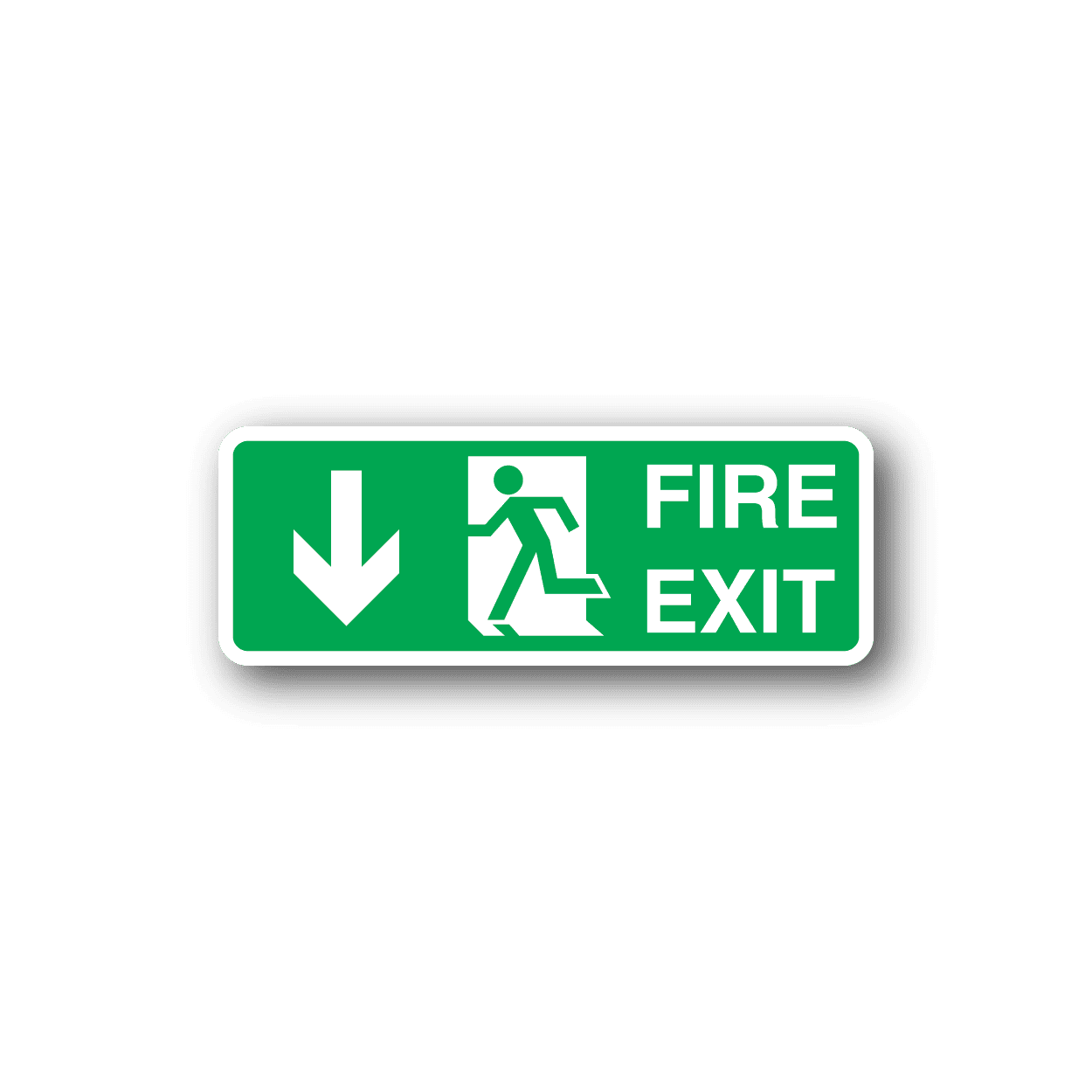 Fire Exit downstairs Sticker – Vinyl Disorder