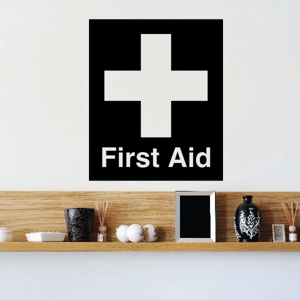 First Aid Station Medical Wall Decal - Vinyl Decal - Car Decal - Busin ...