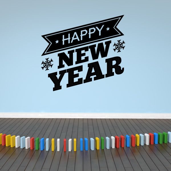 Happy New Years Snowflake Decal – Vinyl Disorder