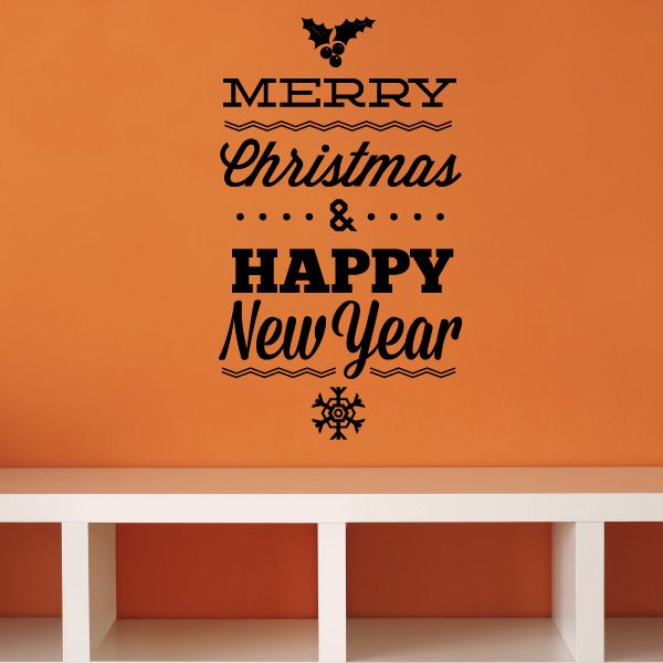 Merry Christmas & Happy New Year Holiday Decal – Vinyl Disorder