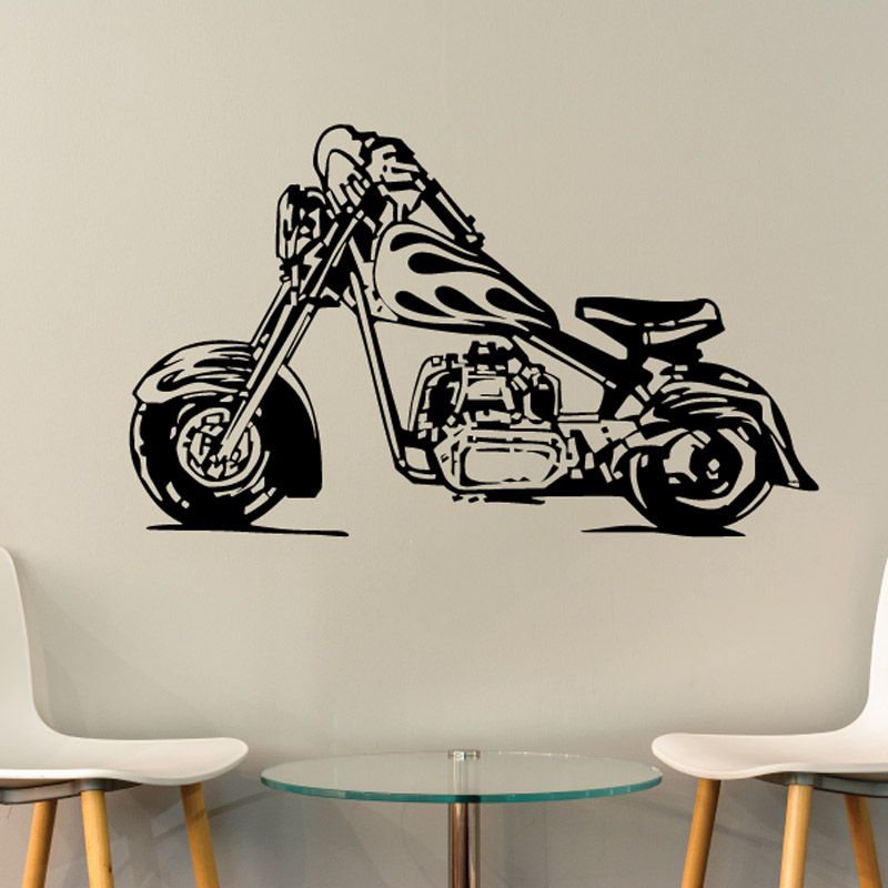Motorcycle Sketch Wall Decal - Vinyl Decal - Car Decal - CD007 – Vinyl ...