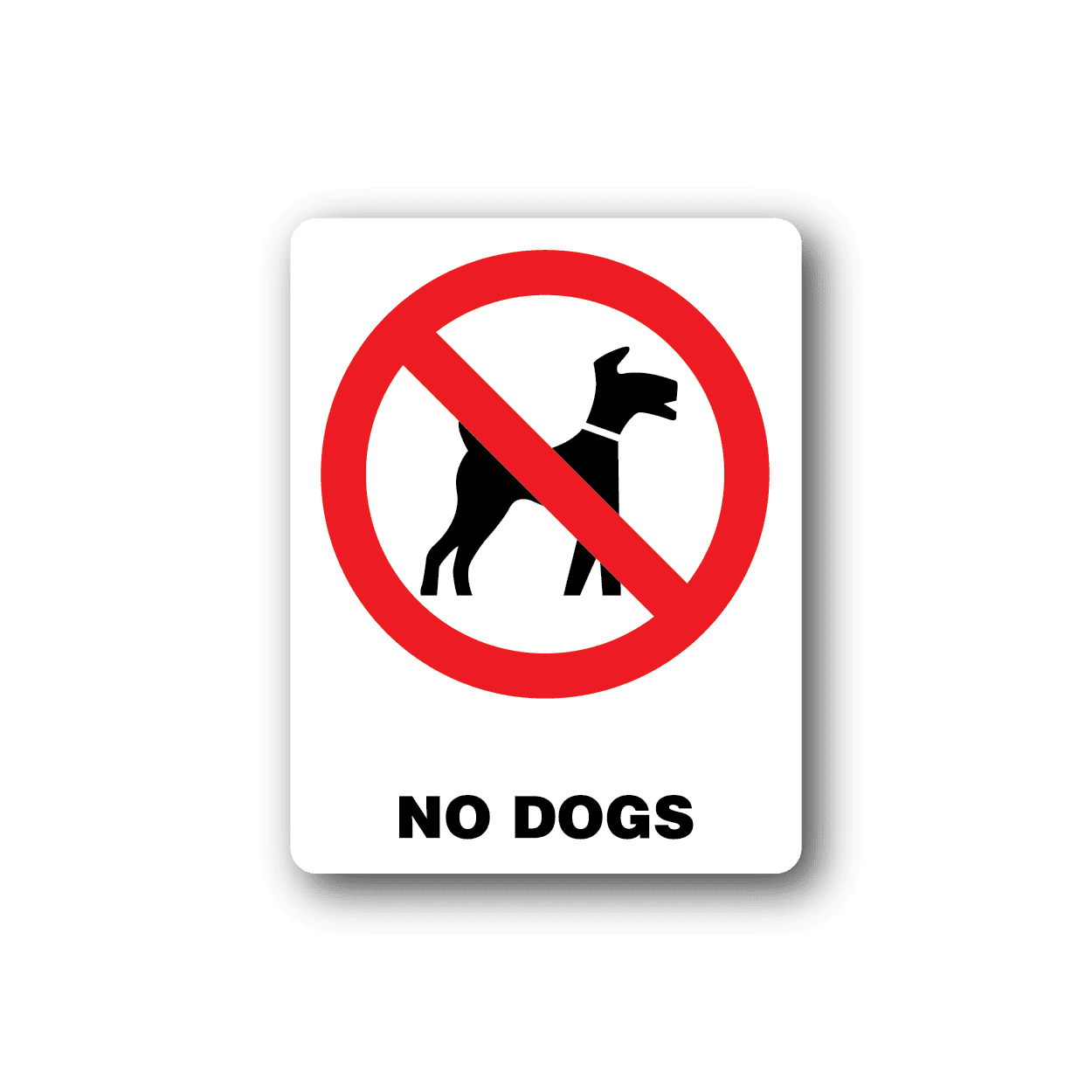 NO Dogs Sign Wall Decal - Vinyl Sticker - Car Sticker - Die Cut Sticke ...