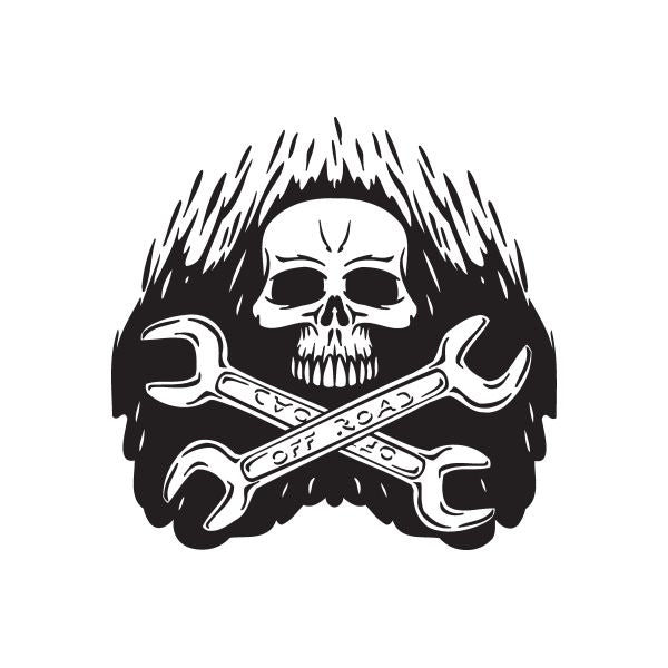 Off Road Skull and Crossbones Decal – Vinyl Disorder