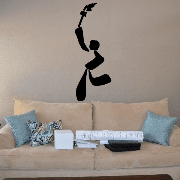 Olympics Abstract Figure Flame Torch Carrier Decal – Vinyl Disorder
