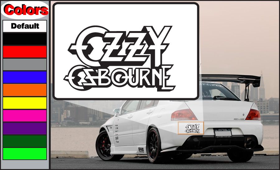 Ozzy Osbourne Vertical Custom Text Decal – Vinyl Disorder