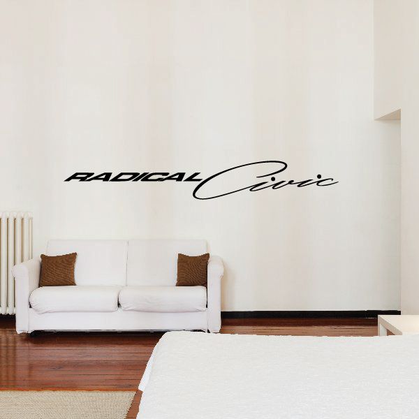 Radical Civic Wall Decal - Vinyl Decal - Car Decal - Business Sign - M ...