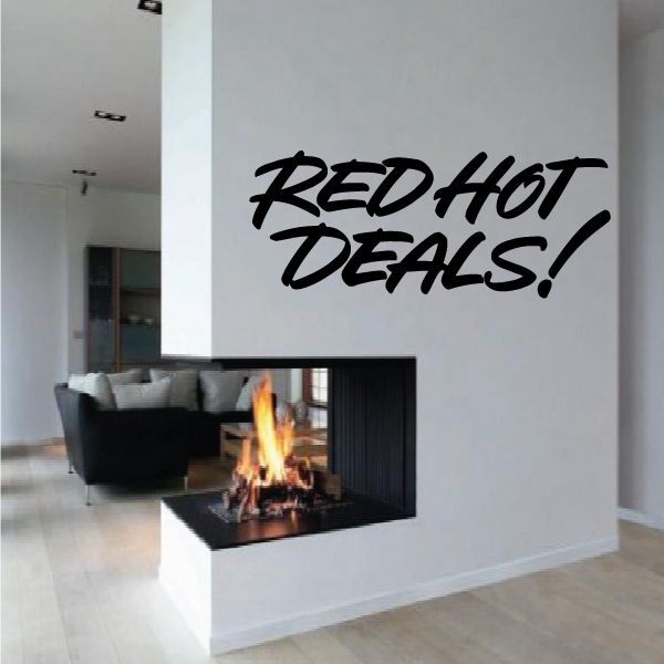 Red Hot Deals Wall Decal - Vinyl Decal - Car Decal - Business Sign - M ...