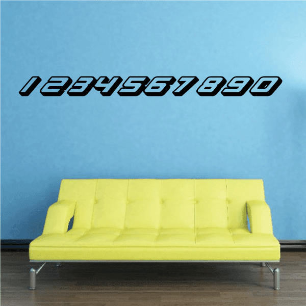 Simple Race Numbers Decal – Vinyl Disorder