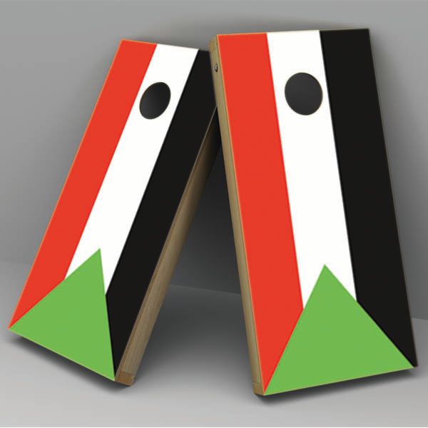 Sudan Flag Cornhole Board Vinyl Decal Wrap – Vinyl Disorder
