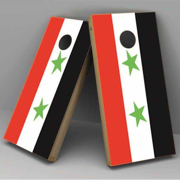Syria Flag Cornhole Board Vinyl Decal Wrap – Vinyl Disorder
