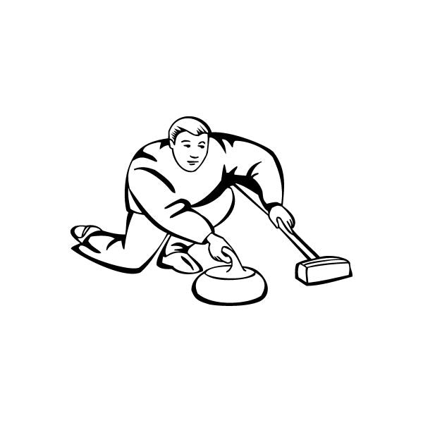 Aiming Curling Player Decal – Vinyl Disorder
