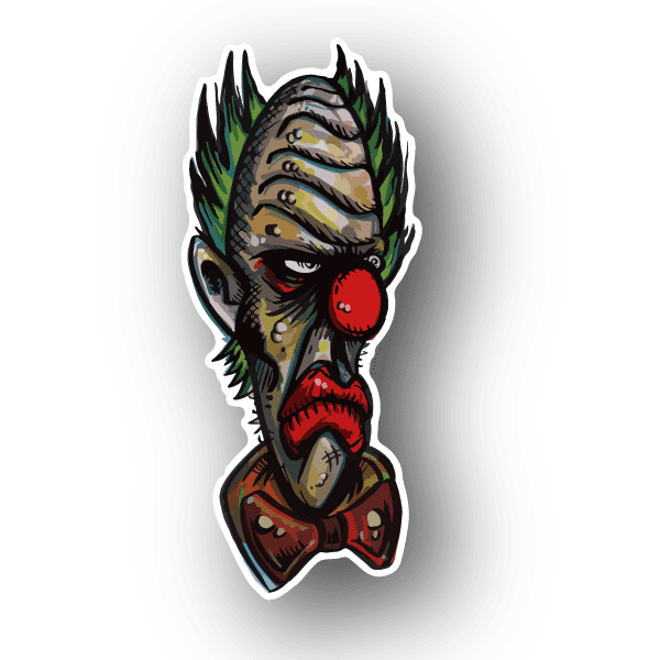 Angry Clown Vinyl Sticker – Vinyl Disorder