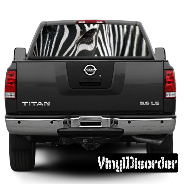 Animal Print Zebra Rear Window View Through Graphic Og004 – Vinyl Disorder