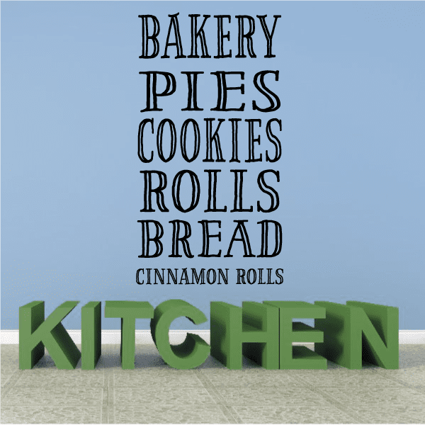 Bakery Word Collage Decal – Vinyl Disorder