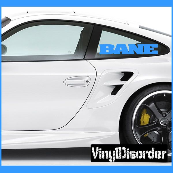 Bane Text Decal – Vinyl Disorder