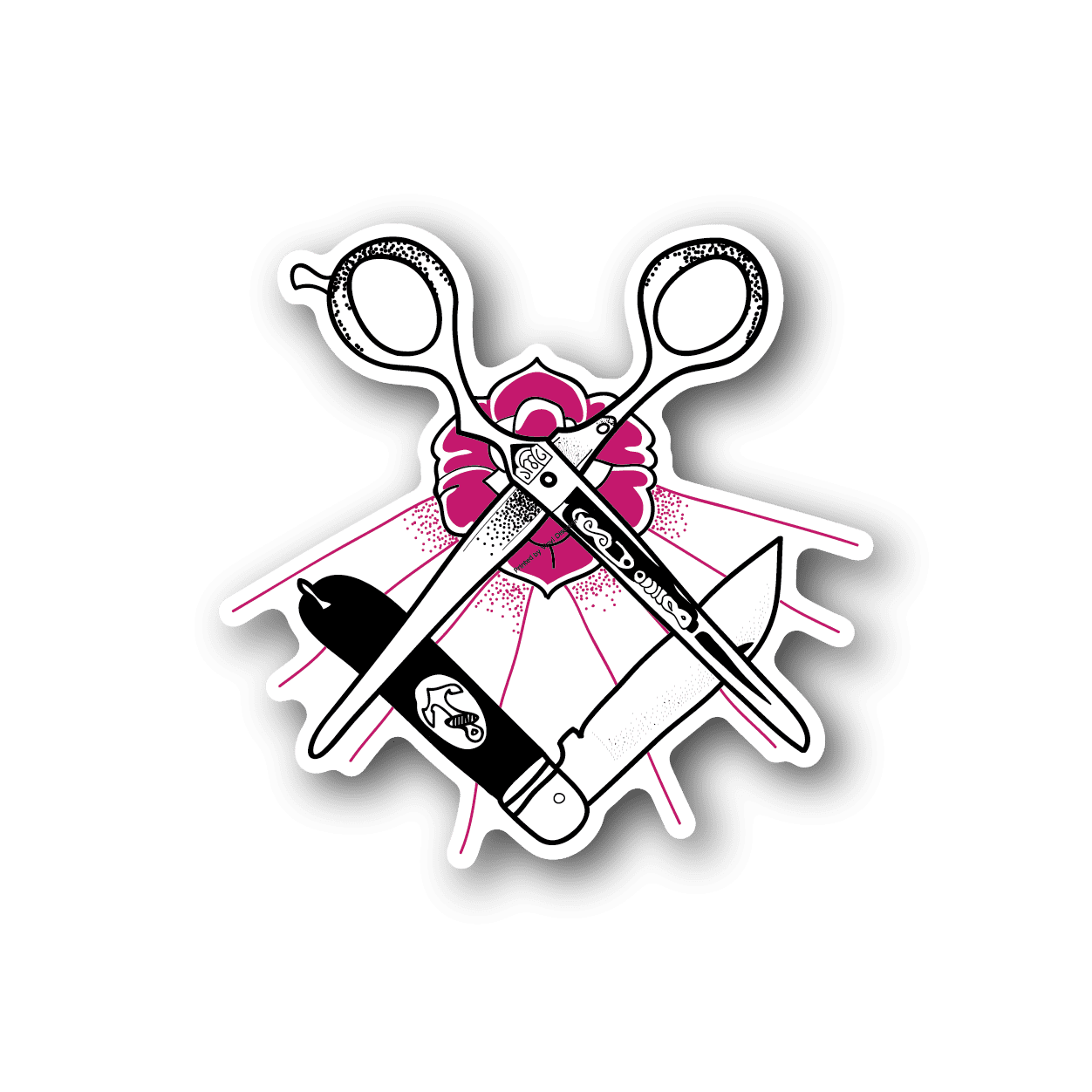 Barber Shop Scissors Sticker – Vinyl Disorder