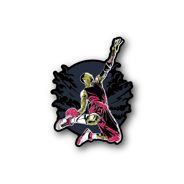Basketball Player Slam Dunk Sticker – Vinyl Disorder