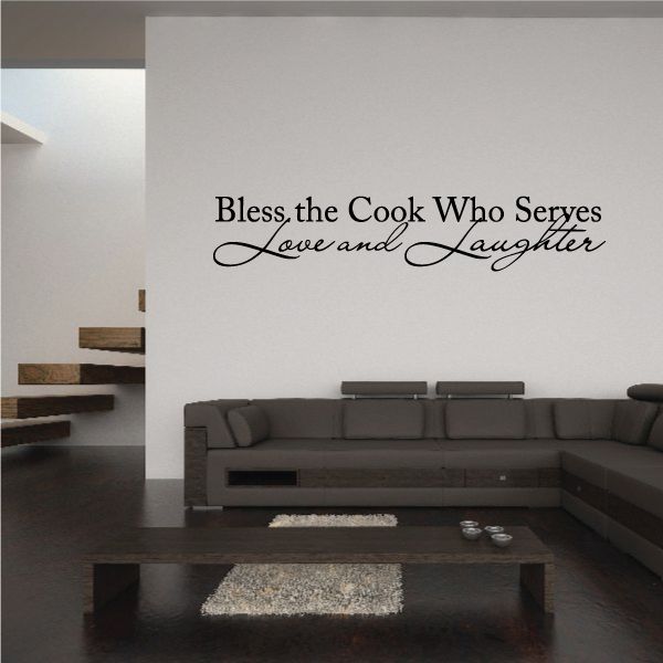 Bless The Cook Who Serves Love and Laughter Wall Decal – Vinyl Disorder