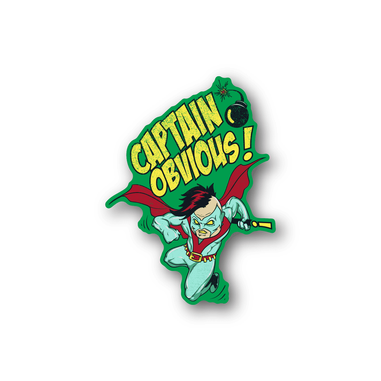 Captain Obvious Sticker – Vinyl Disorder