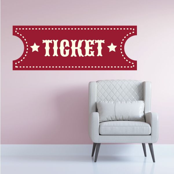 Carnival Ticket Wall Decal - Vinyl Decal - Car Decal - Idcolor008 ...