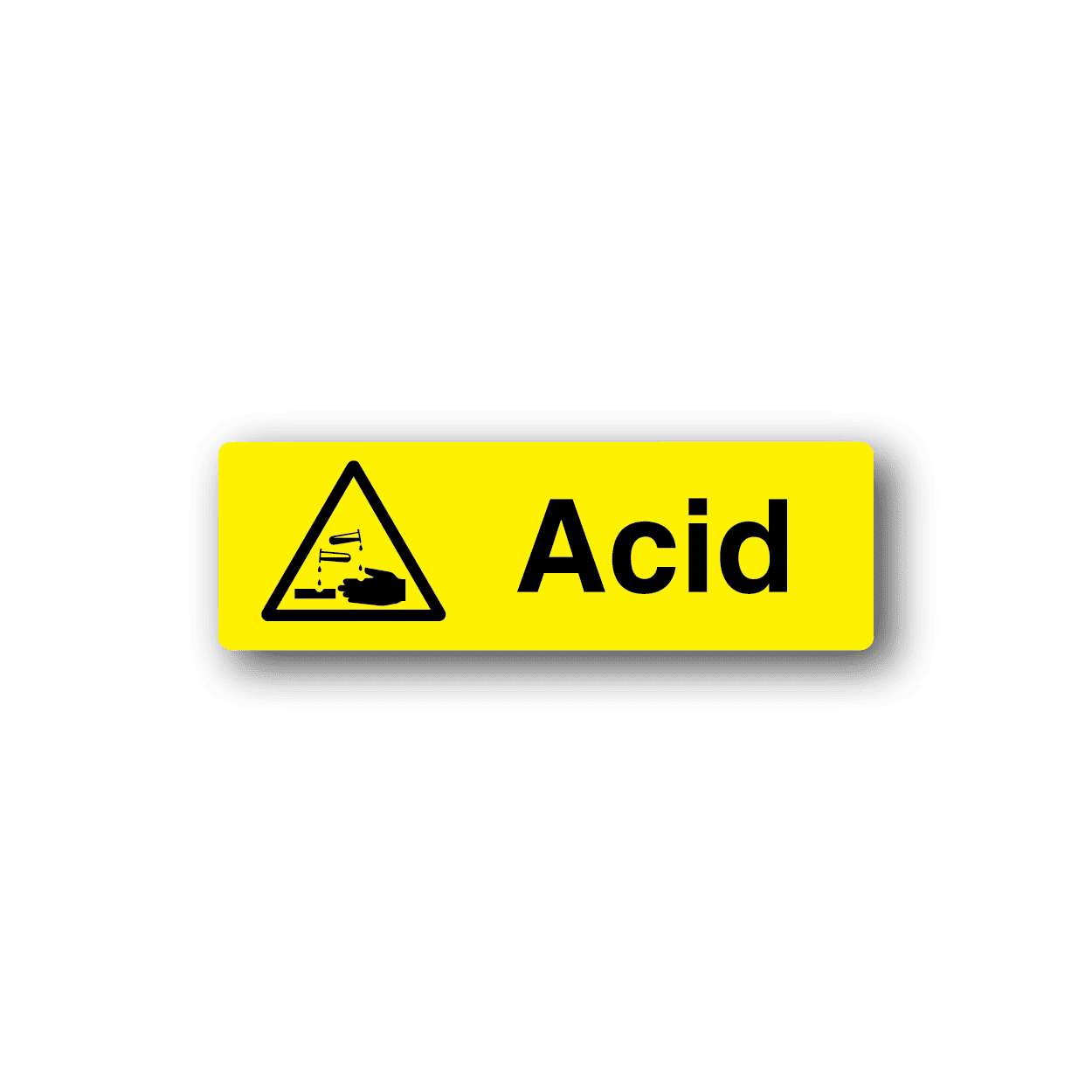 Caution Acid Sticker – Vinyl Disorder