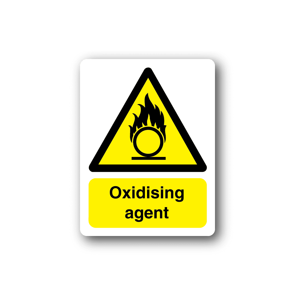 Caution Oxidising Agent Sticker – Vinyl Disorder