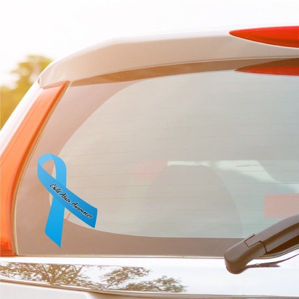 Child Abuse Awareness Ribbon Vinyl Sticker – Vinyl Disorder
