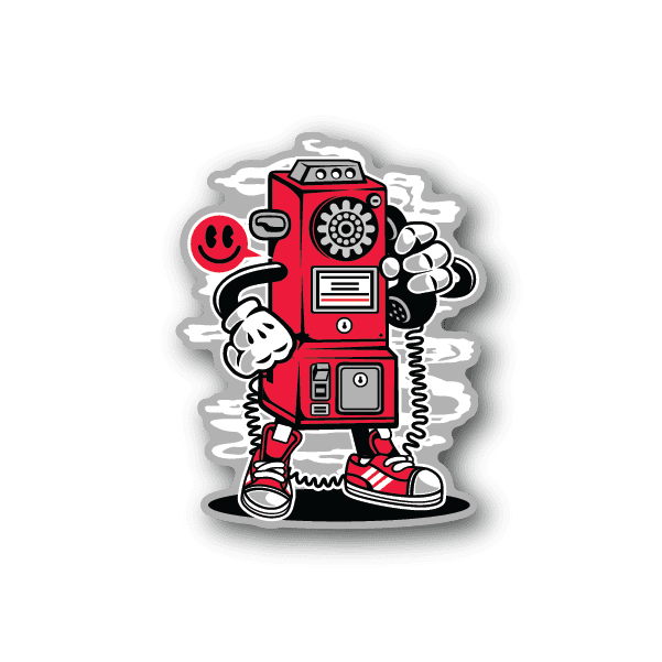 Classic Payphone Telephone Sticker – Vinyl Disorder