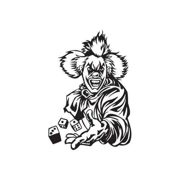 Clown Throwing Dice Decal – Vinyl Disorder