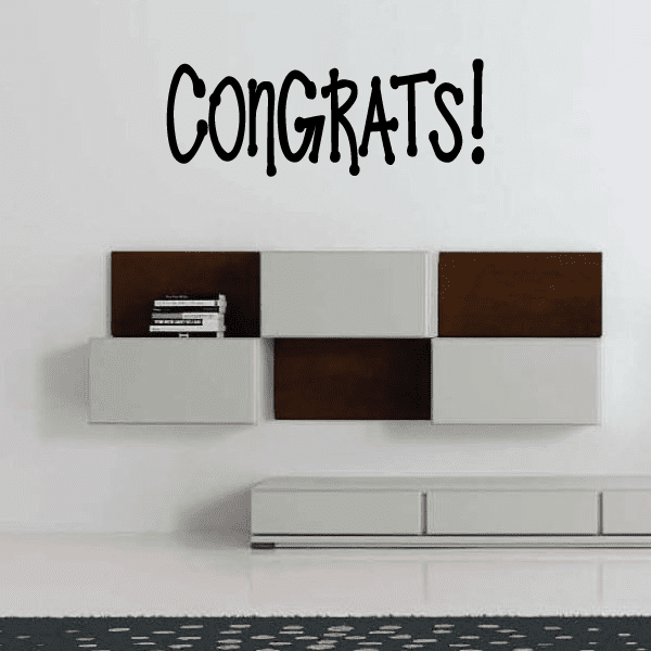 Congrats Wall Quote Decal – Vinyl Disorder