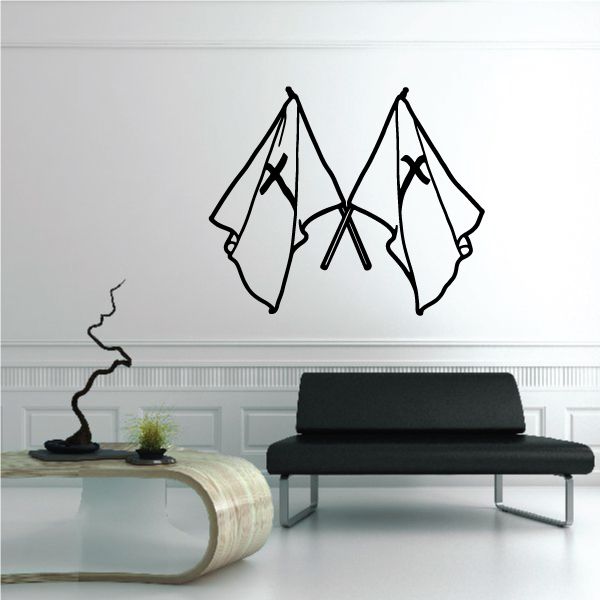 Crossed Cross Flags Decal – Vinyl Disorder