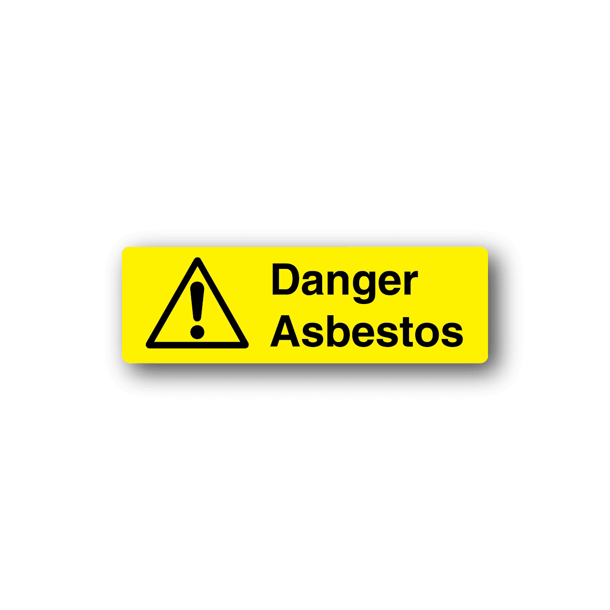 Danger Asbestos Yellow Sticker – Vinyl Disorder