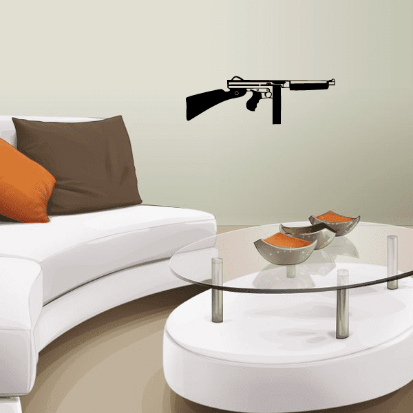 Detailed Tommy Gun Decal – Vinyl Disorder
