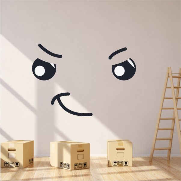 Devious Face Expression Wall Decal - Vinyl Decal - Car Decal - Idcolor ...