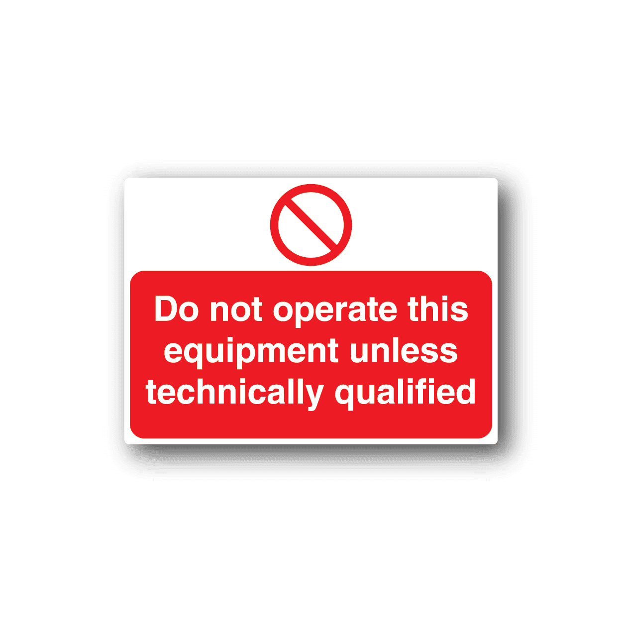 Do Not Operate This Equipment Sticker – Vinyl Disorder