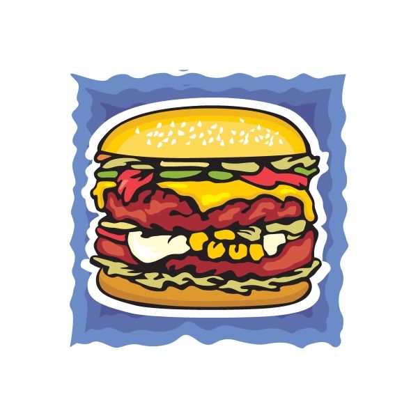 Double Cheeseburger Sticker – Vinyl Disorder