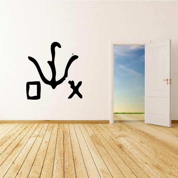 Egyptian Hieroglyphics Lotus Square X Decal – Vinyl Disorder