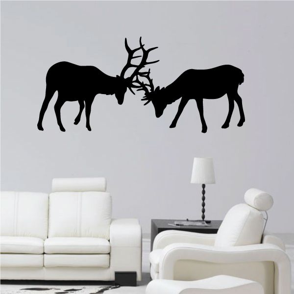 Elk Bulls Fighting Decal – Vinyl Disorder