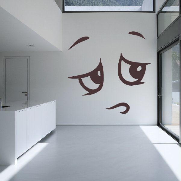 Embarassed Face Expression Wall Decal - Vinyl Decal - Car Decal - Idco ...