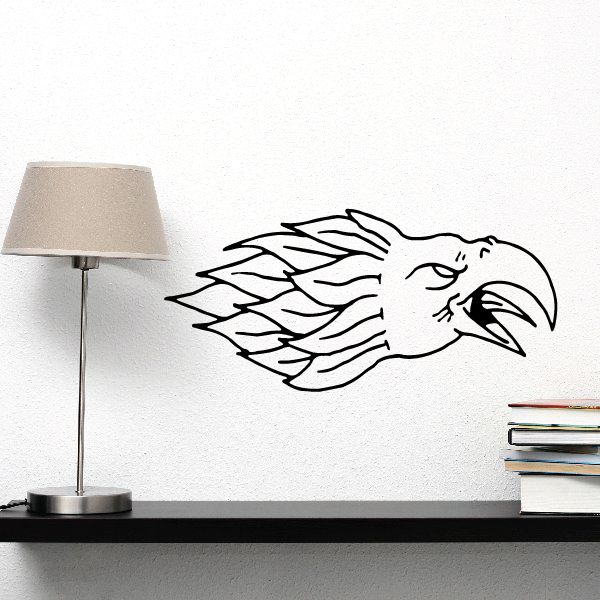 Ferocious Eagle Head Decal – Vinyl Disorder
