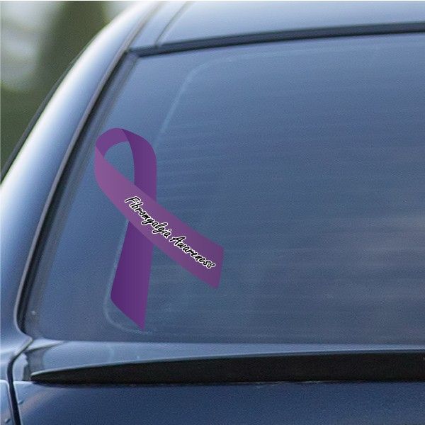 Fibromyalgia Awareness Ribbon Vinyl Sticker – Vinyl Disorder