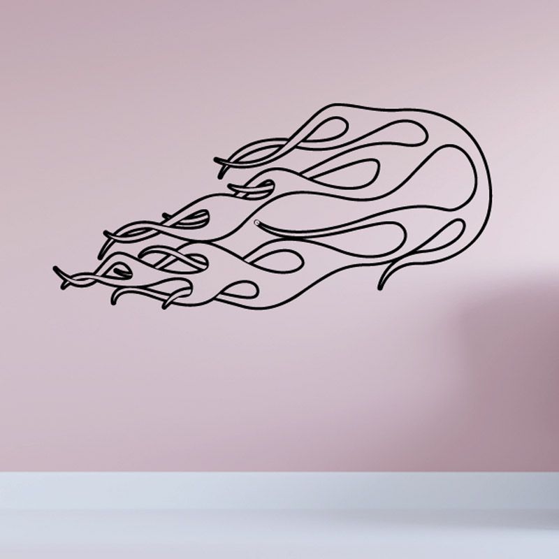 Fireball Ghost Flames Car Decal - Vinyl Decal - Wall Decal - CF170 ...