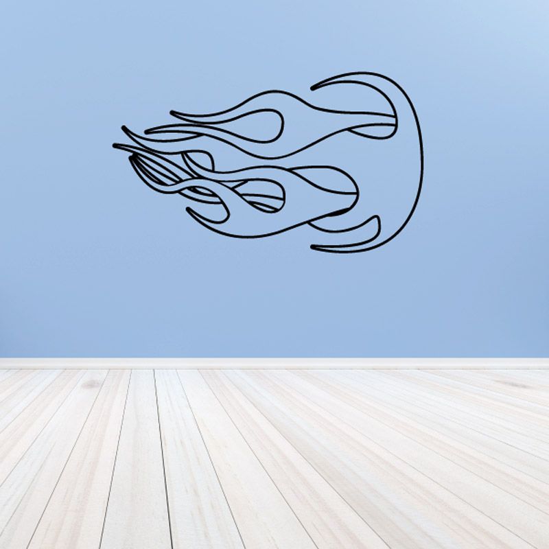 Fireball Twisted Ghost Flames Car Decal - Vinyl Decal - Wall Decal - C ...