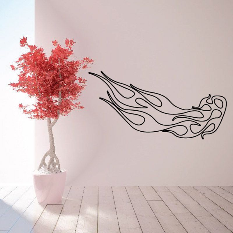 Fireball Twisted Ghost Flames Car Decal - Vinyl Decal - Wall Decal - C ...
